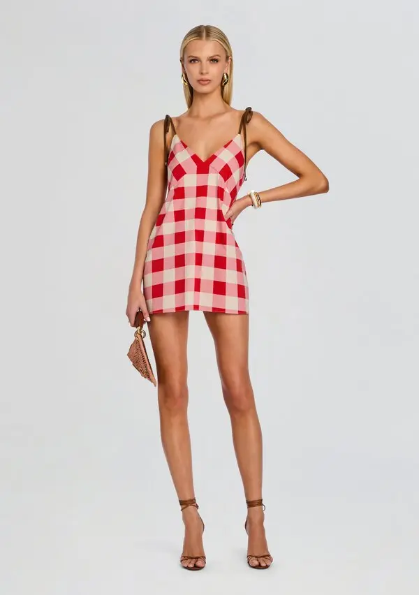 SEROYA Shantie Mini Dress - Geranium Gingham