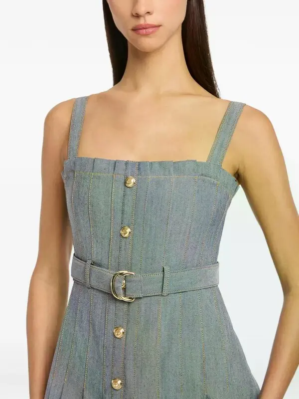 Cinq À Sept Button Belted Midi Dress