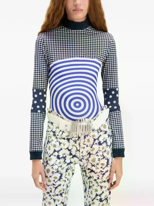 JEAN PAUL GAULTIER Long-sleeve Gingham Top