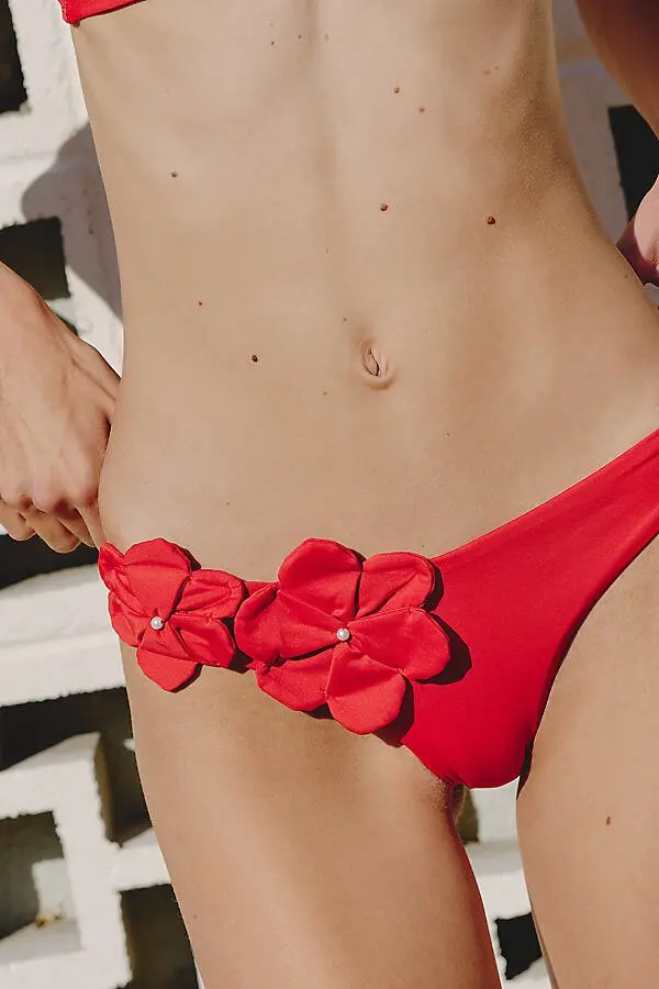 Peixoto Rae Bikini Bottoms - Bright Red