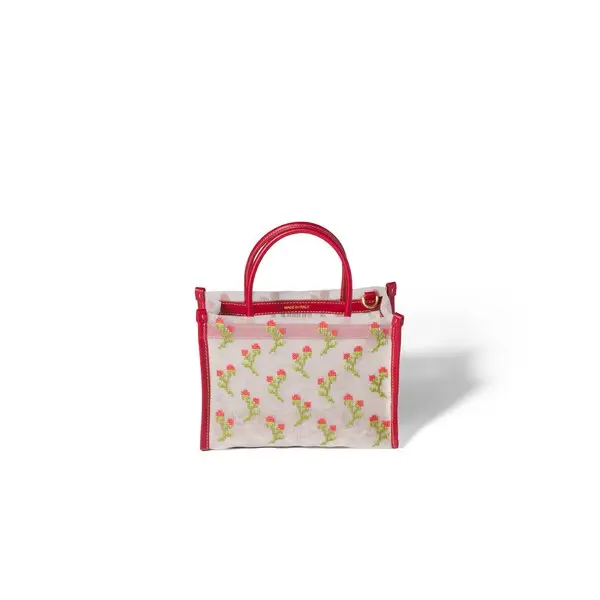 Miu Miu Embroidered Mesh Top-handle Bag