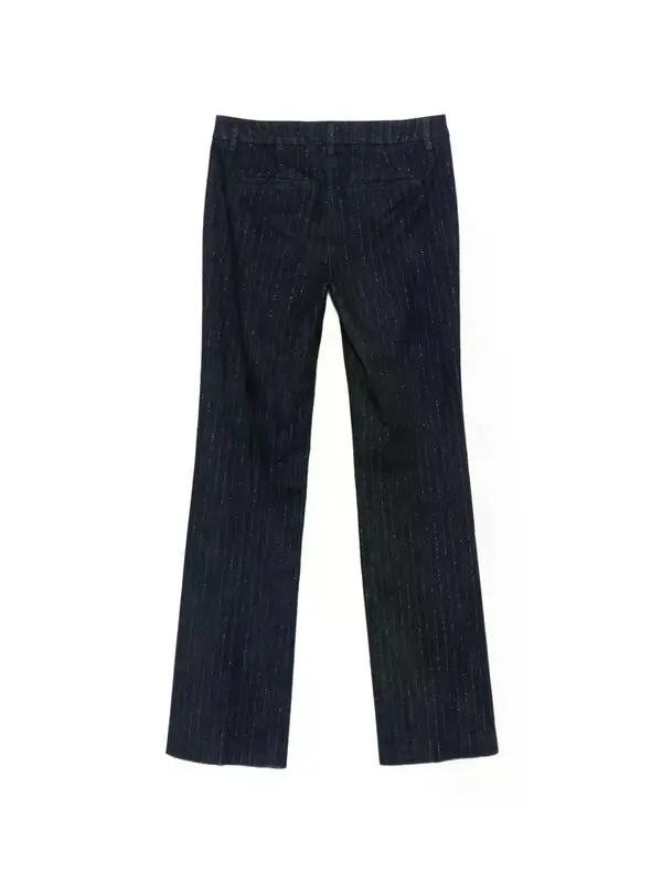 LUISA CERANO Pinstripe Flared Jeans
