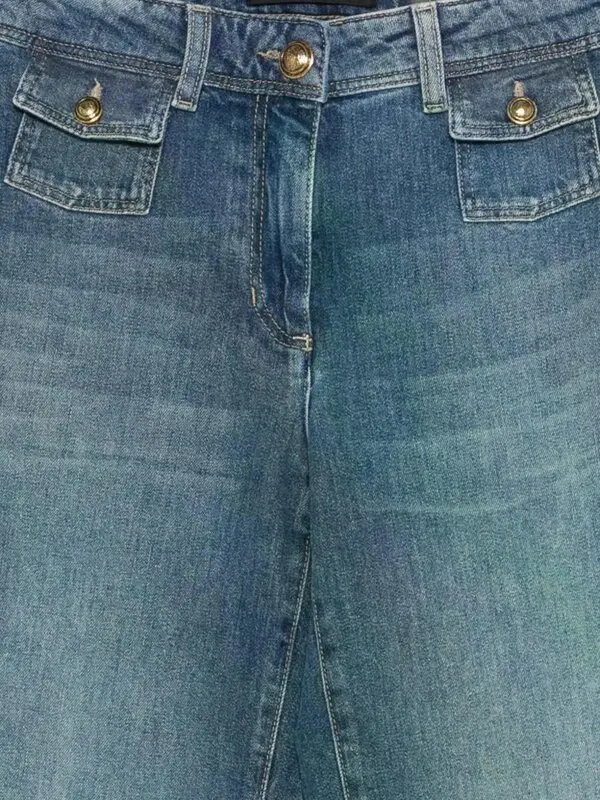 LUISA CERANO Patch-pocket Flared Jeans