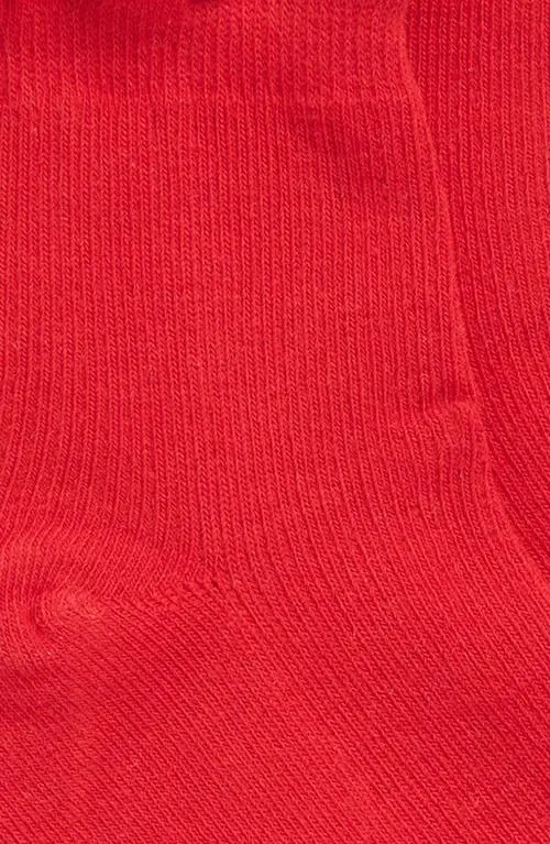 STEMS Billie Ruffle Mid Crew Socks - Red