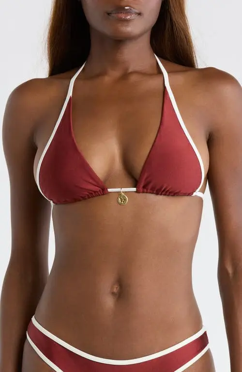 KULANI KINIS Halter Bikini Top - Cinnamon Sugar