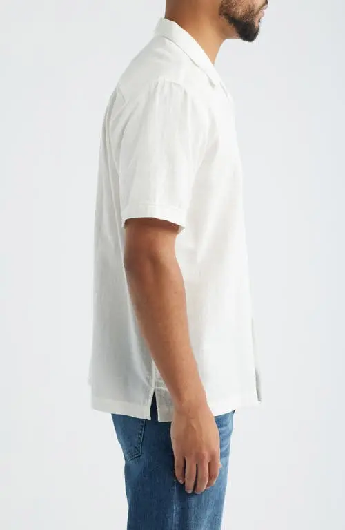 James Campbell Ephesia Slub Cotton Camp Shirt - Ivory