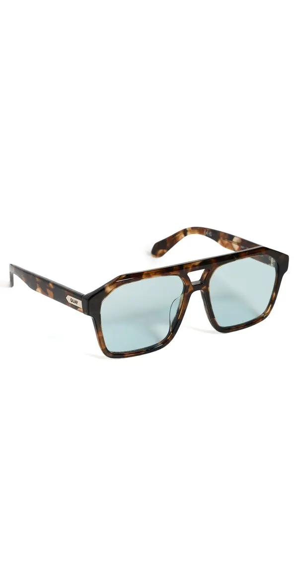 Quay Soundcheck Sunglasses - Amber Tort/aqua