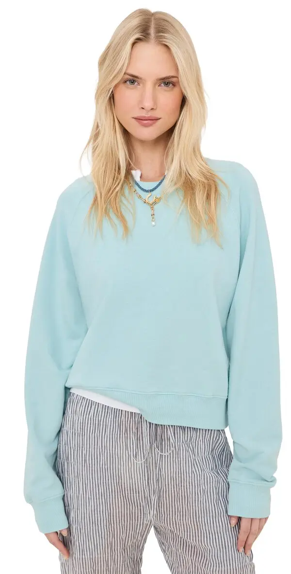 LE BOP X Mally K. Goldman Kenter Crew Neck Sweatshirt - Blue