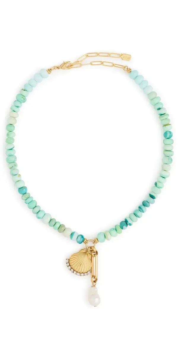 ELIZABETH COLE Shellica Necklace - Turquoise