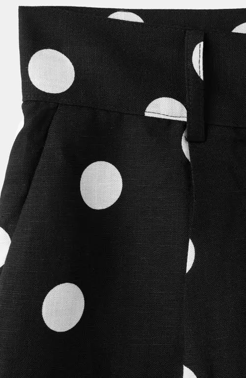 Mango Polka Dot Print Shorts