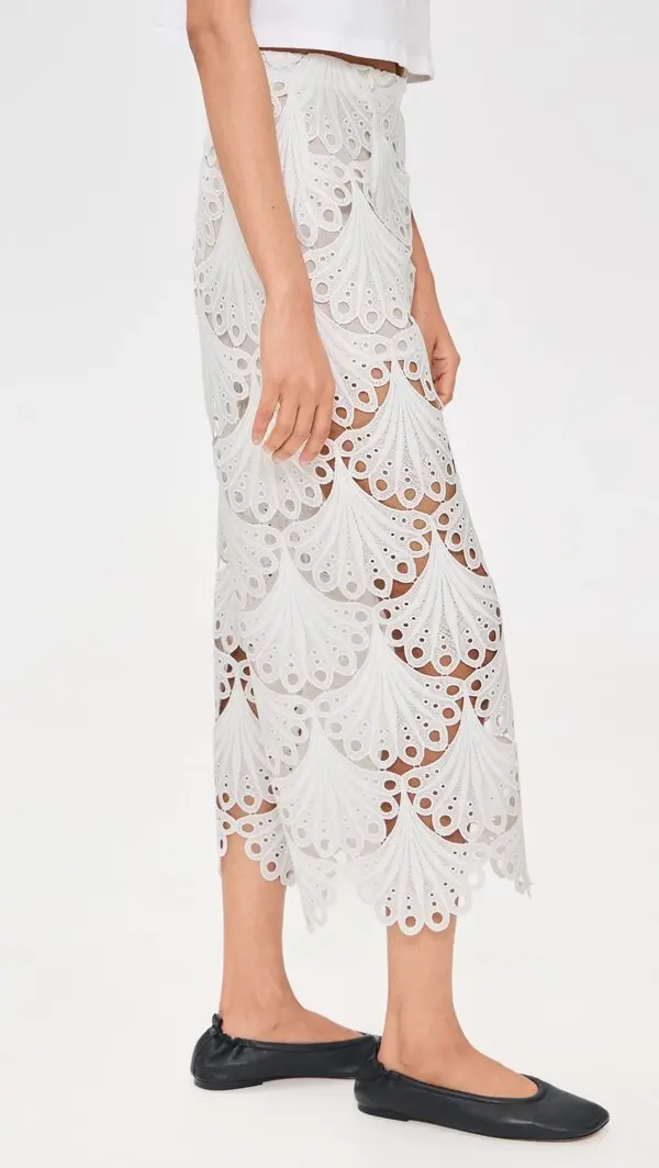MEIMEIJ Scalloped Eyelet Lace Pants