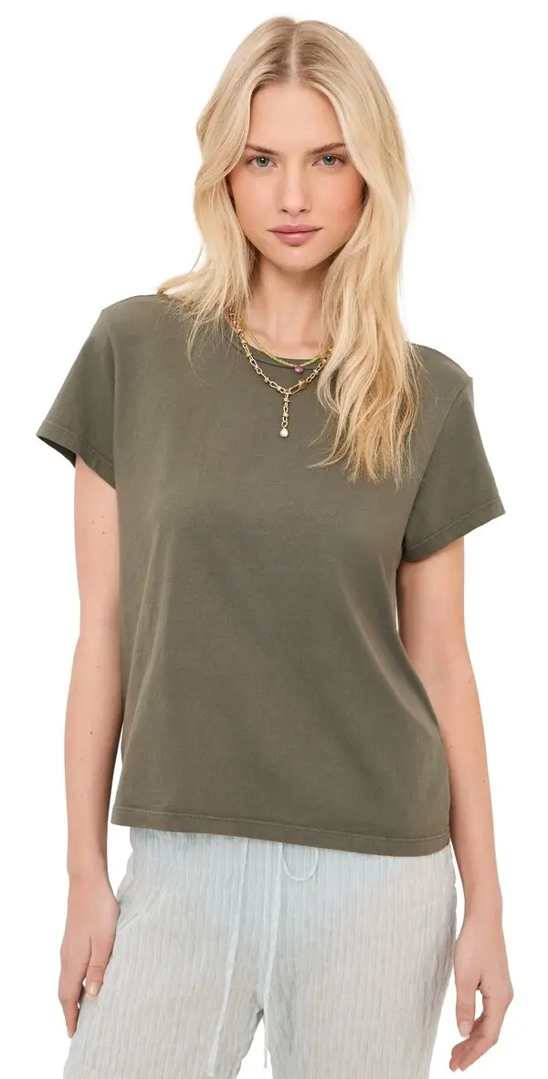 LE BOP X Mally K. Goldman Sunset Tee - Olive