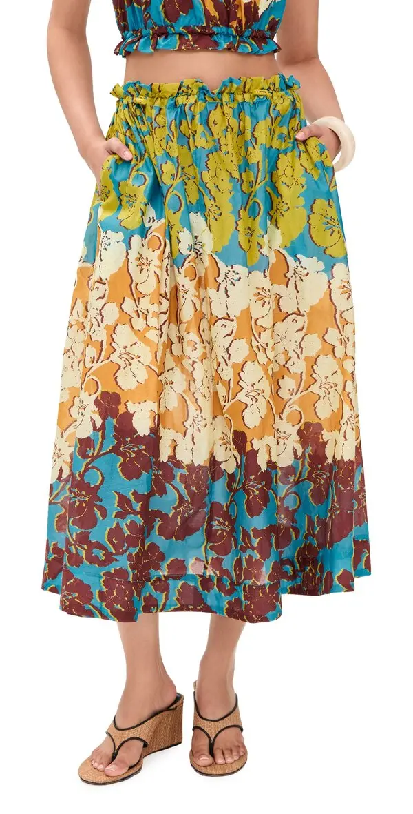 ALEMAIS Splice Midi Skirt - Multi