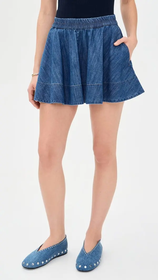 Suzie Kondi Lina Mini Circle Denim Skirt