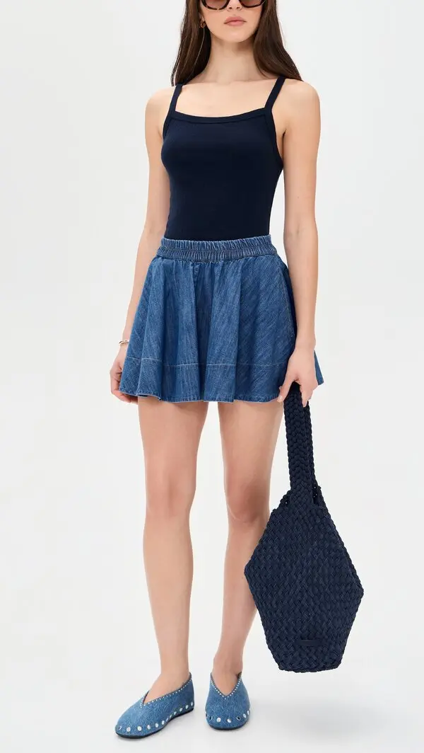 Suzie Kondi Lina Mini Circle Denim Skirt