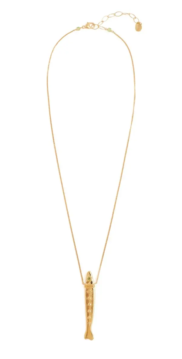 Chan Luu Dotted Fish Necklace - Yellow Gold