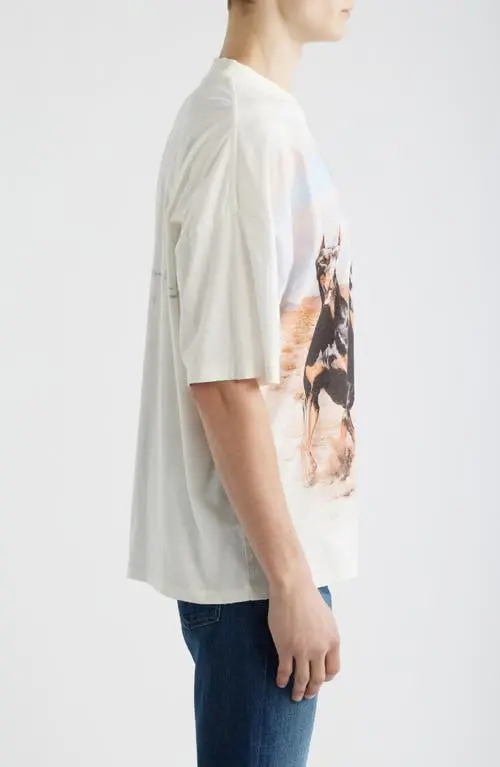 REPRESENT Western Doberman Graphic T-shirt - Flat White
