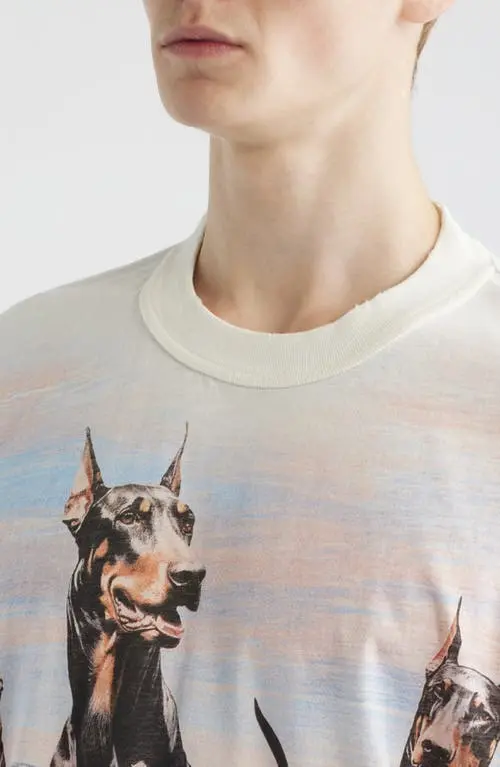 REPRESENT Western Doberman Graphic T-shirt - Flat White
