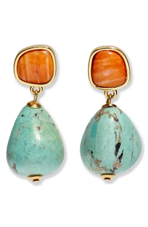 LIZZIE FORTUNATO Drop Earrings - Turquoise Multi