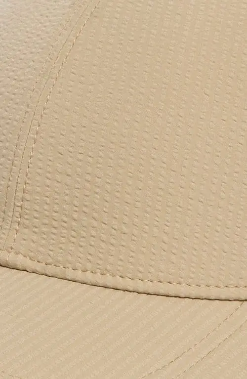 Vince Seersucker Baseball Cap - Pecan