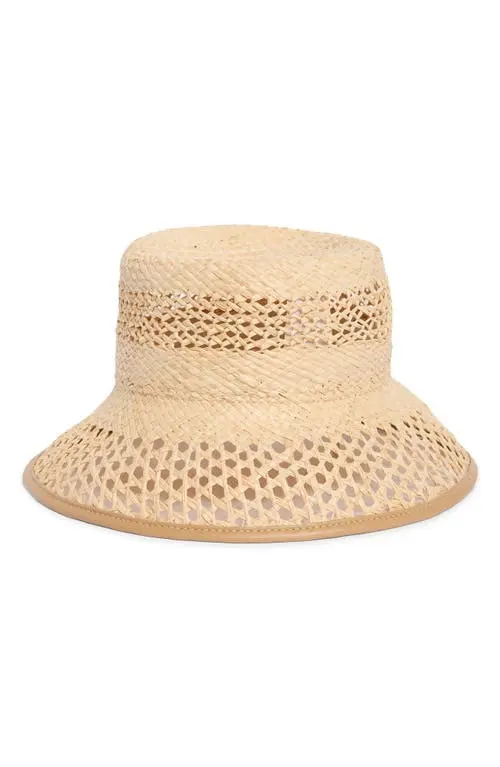 Vince Open Weave Raffia Bucket Hat - Natural