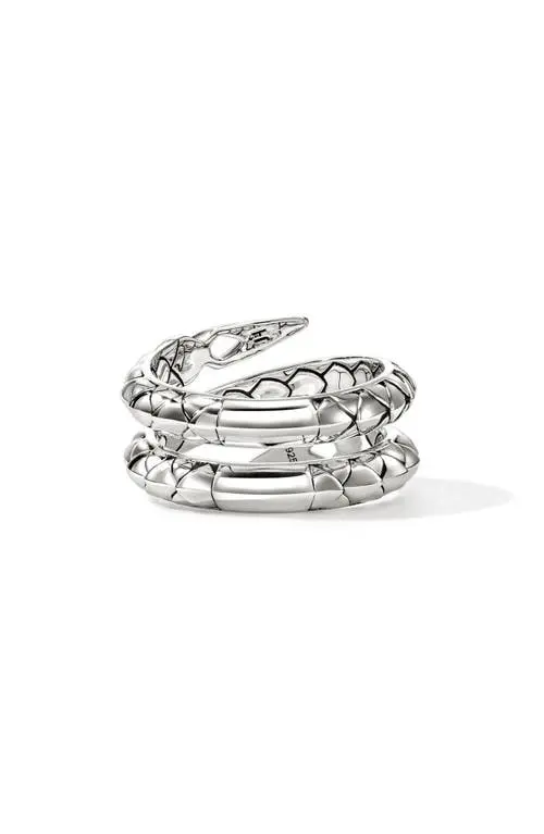John Hardy Naga Sterling & Diamond Coil Ring - Silver