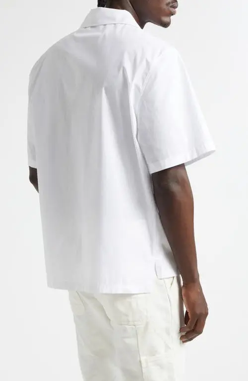 Casablanca Graphic Icons Embroidered Cotton Camp Shirt - Plain Shirting
