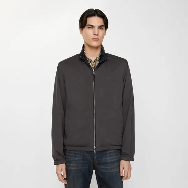 Burberry Reversible Cotton Harrington Jacket - Navy