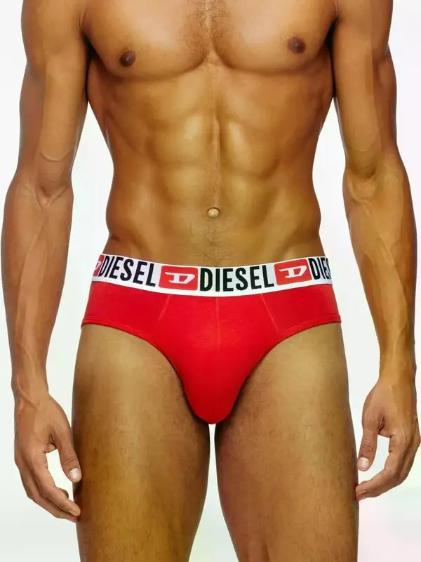 DIESEL® Logo-jacquard Three-pack Briefs