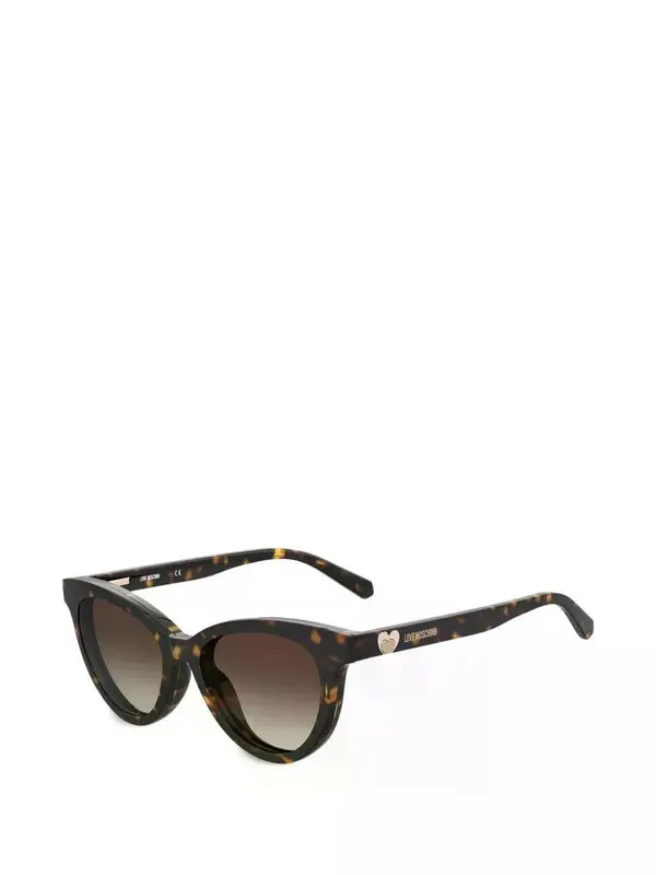 Moschino Tortoiseshell Cat-eye Clip-on Sunglasses - Brown
