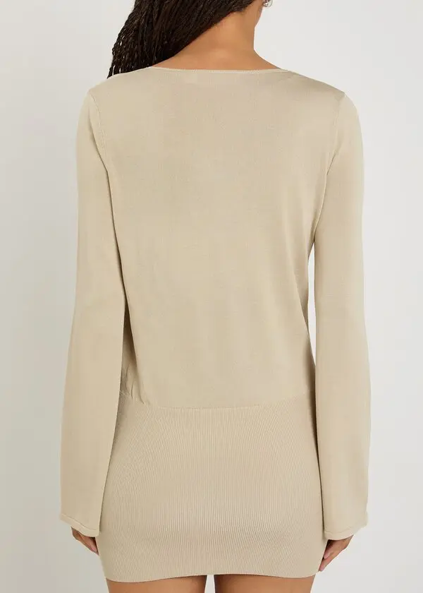 AYA MUSE Gema Knit Mini Wrap Dress