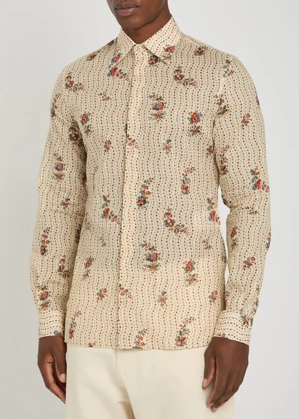 Valentino Garavani Floral-print Cotton Shirt