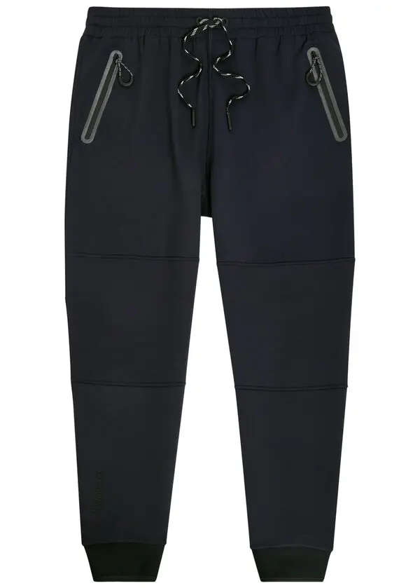 Moncler Logo-appliquéd Stretch-jersey Sweatpants - Navy