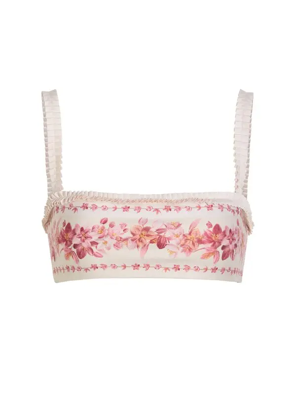 Agua Bendita Olmo Floral-print Bikini Top - Multicoloured