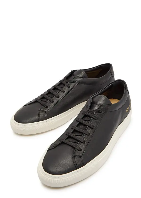 COMMON PROJECTS Achilles Premium Leather Sneakers - Black