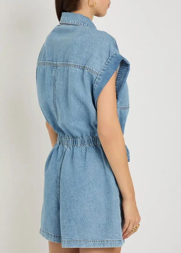 Paige Msubsetneq Denim Utility Jumpsuit - Light Blue