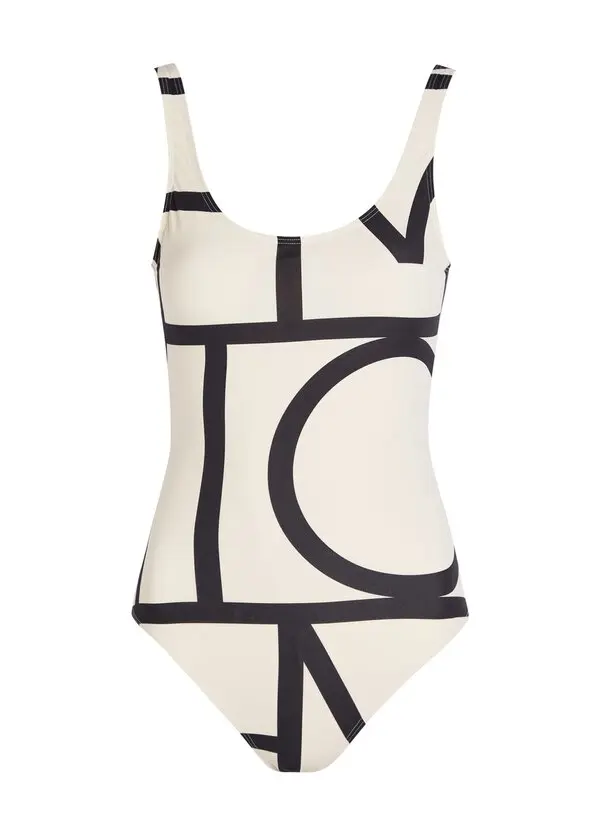 TOTEME Logo Monogrammed Swimsuit - Pattern