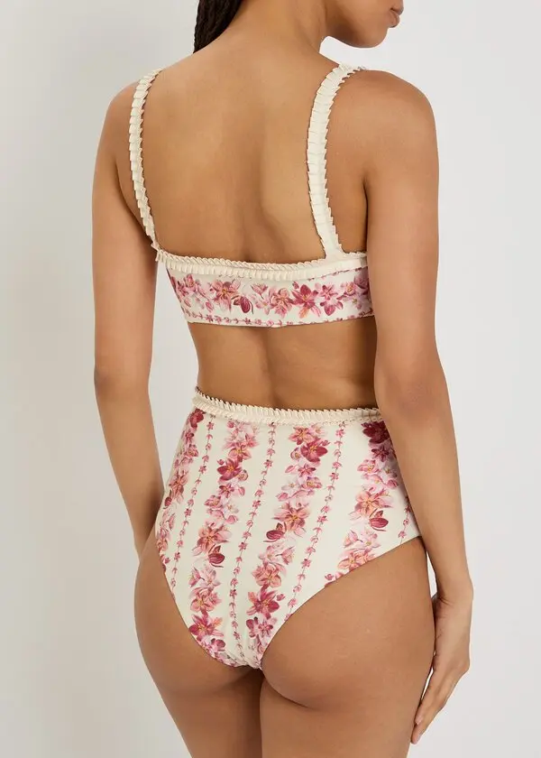Agua Bendita Nopal Floral-print Bikini Briefs