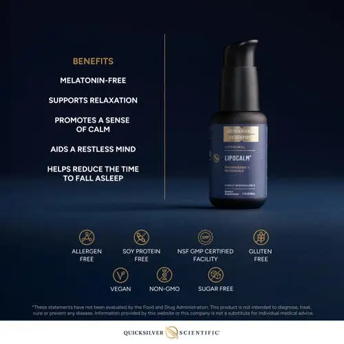 QUICKSILVER SCIENTIFIC Lipocalm Liposomal Pharmagaba Chamomile Passionflower And Skullcap Supplement