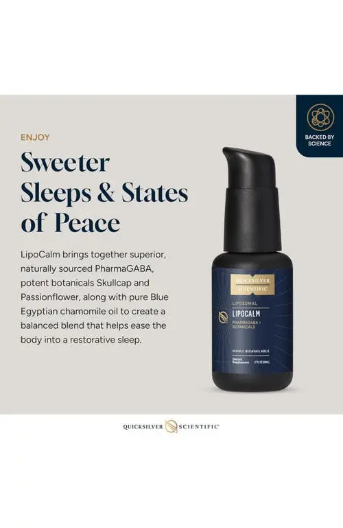 QUICKSILVER SCIENTIFIC Lipocalm Liposomal Pharmagaba Chamomile Passionflower And Skullcap Supplement