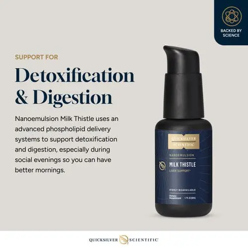 QUICKSILVER SCIENTIFIC Nanoemulsified Milk Thistle Silymarin Liquid Supplement