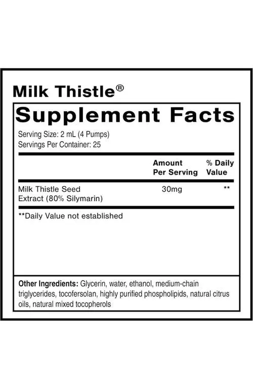 QUICKSILVER SCIENTIFIC Nanoemulsified Milk Thistle Silymarin Liquid Supplement