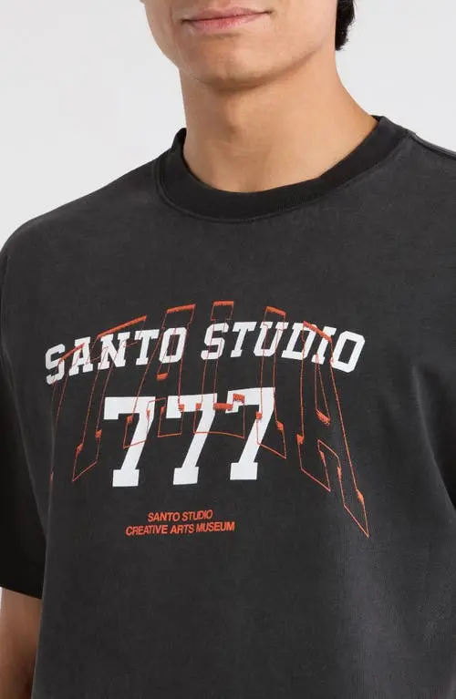 SANTO STUDIO 777 Drappo Cotton Graphic T-shirt