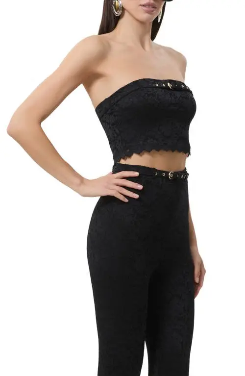 AFRM Remy Strapless Lace Crop Top