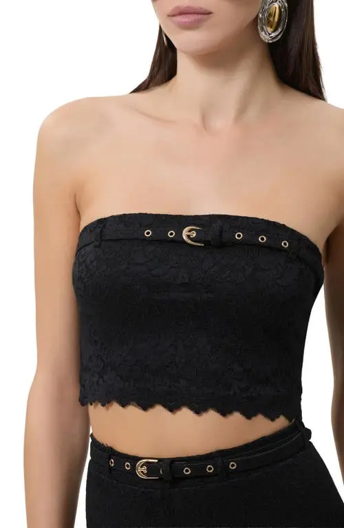 AFRM Remy Strapless Lace Crop Top