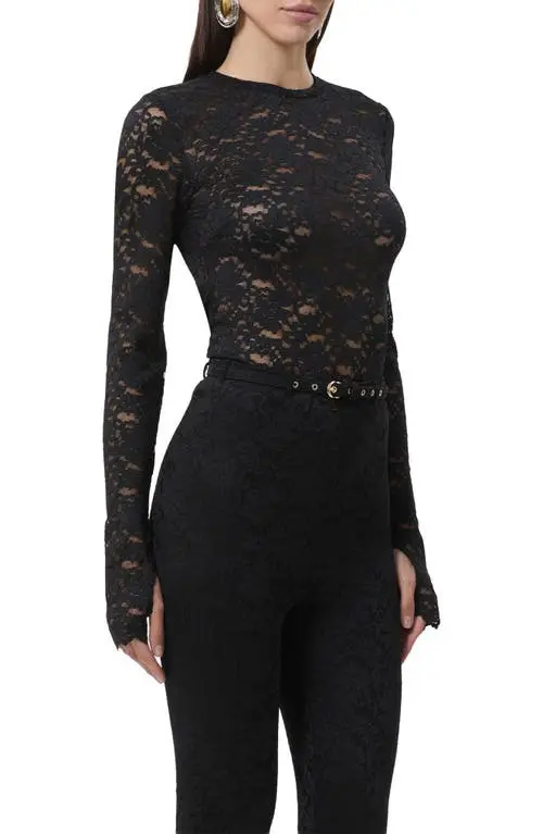 AFRM Kaylee Semisheer Floral Lace Top