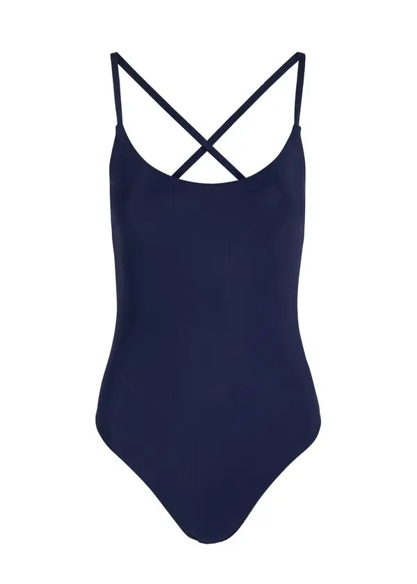 LIDO Uno Cross-back Swimsuit - Navy