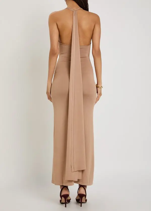 AYA MUSE Onda Layered Knit Maxi Dress - Rose