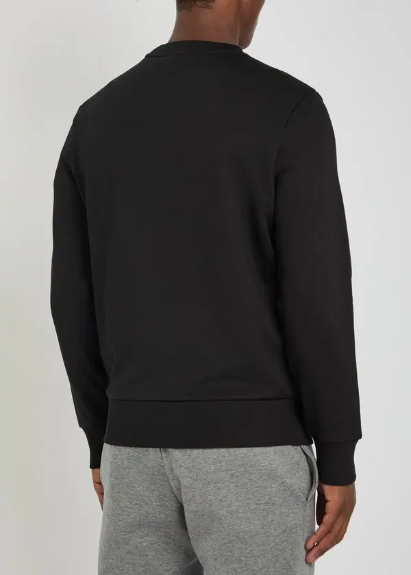 Moncler Logo-print Cotton Sweatshirt - Black