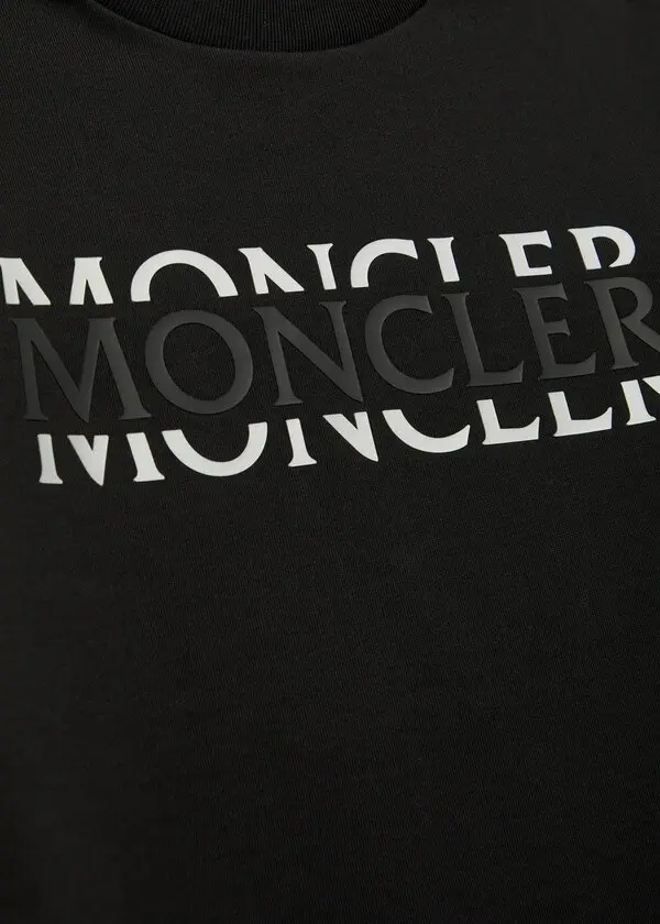 Moncler Logo-print Cotton Sweatshirt - Black